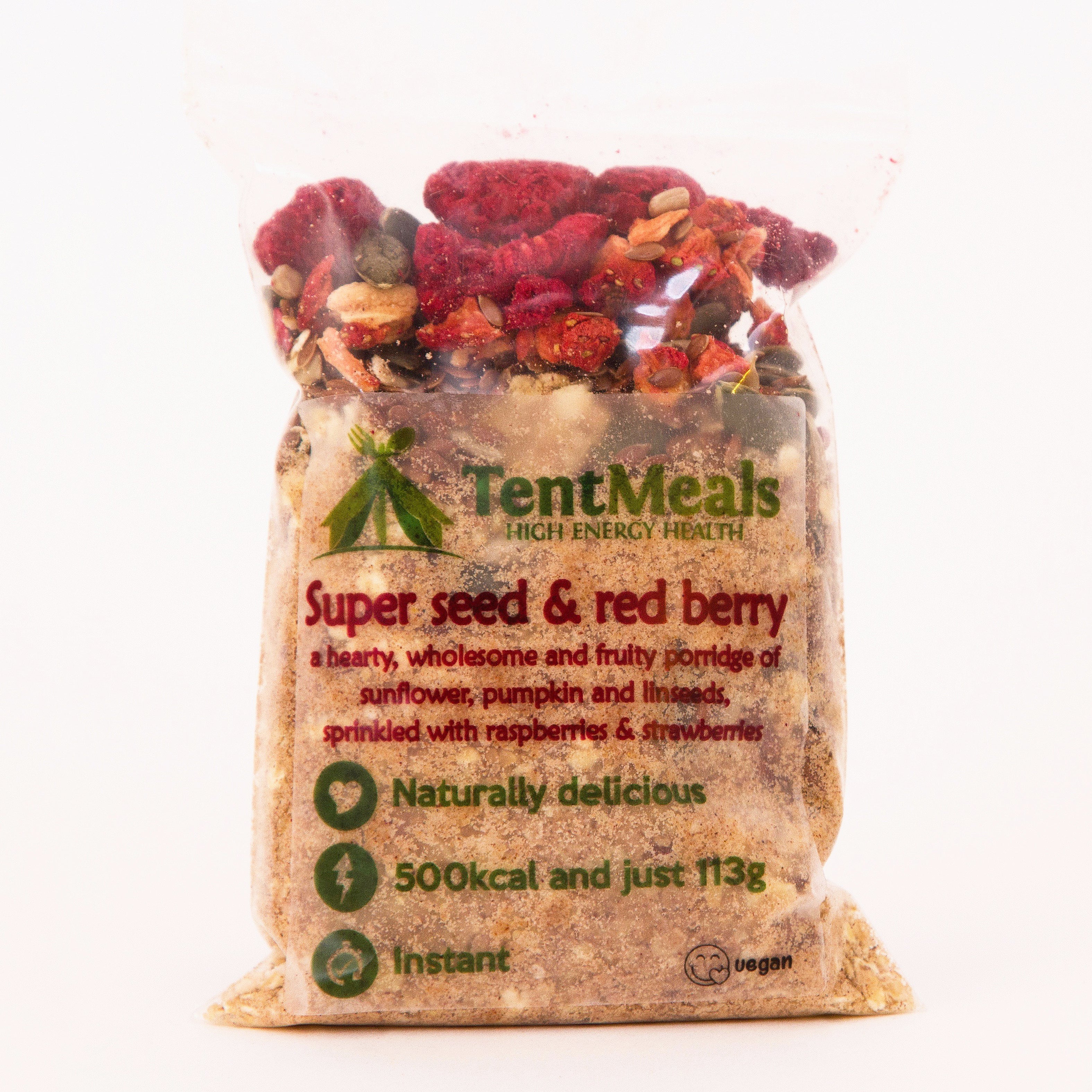 Tent Meals Super Seed & Red Berry Breakfast 500kcal | Expedition Supplies
